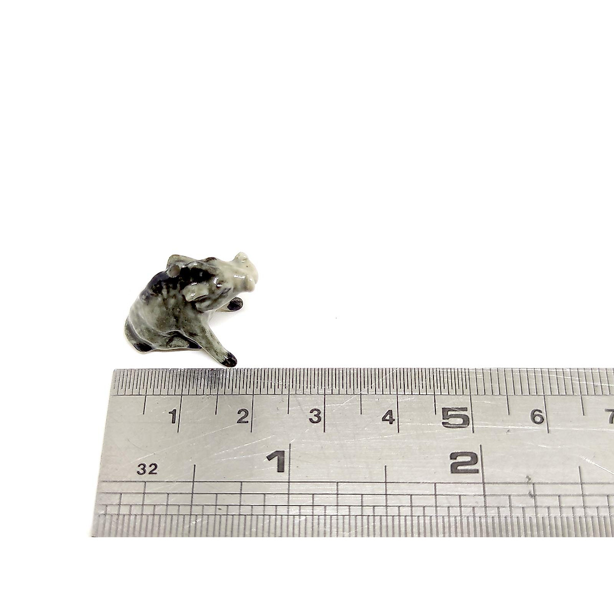 SSJSHOP Wild Boar Baby Pig Micro Tiny Dollhouse Figurines Ceramic Hand Painted Animals Collectible Small Gift Home Garden Decor (Wild Boar)