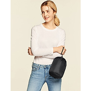 TSLA Women's Lightweight Packable Accent Puffer Jacket, Water-Resistant Winter Coat, Ascent Puff Packable Jacket Black, XX-Large