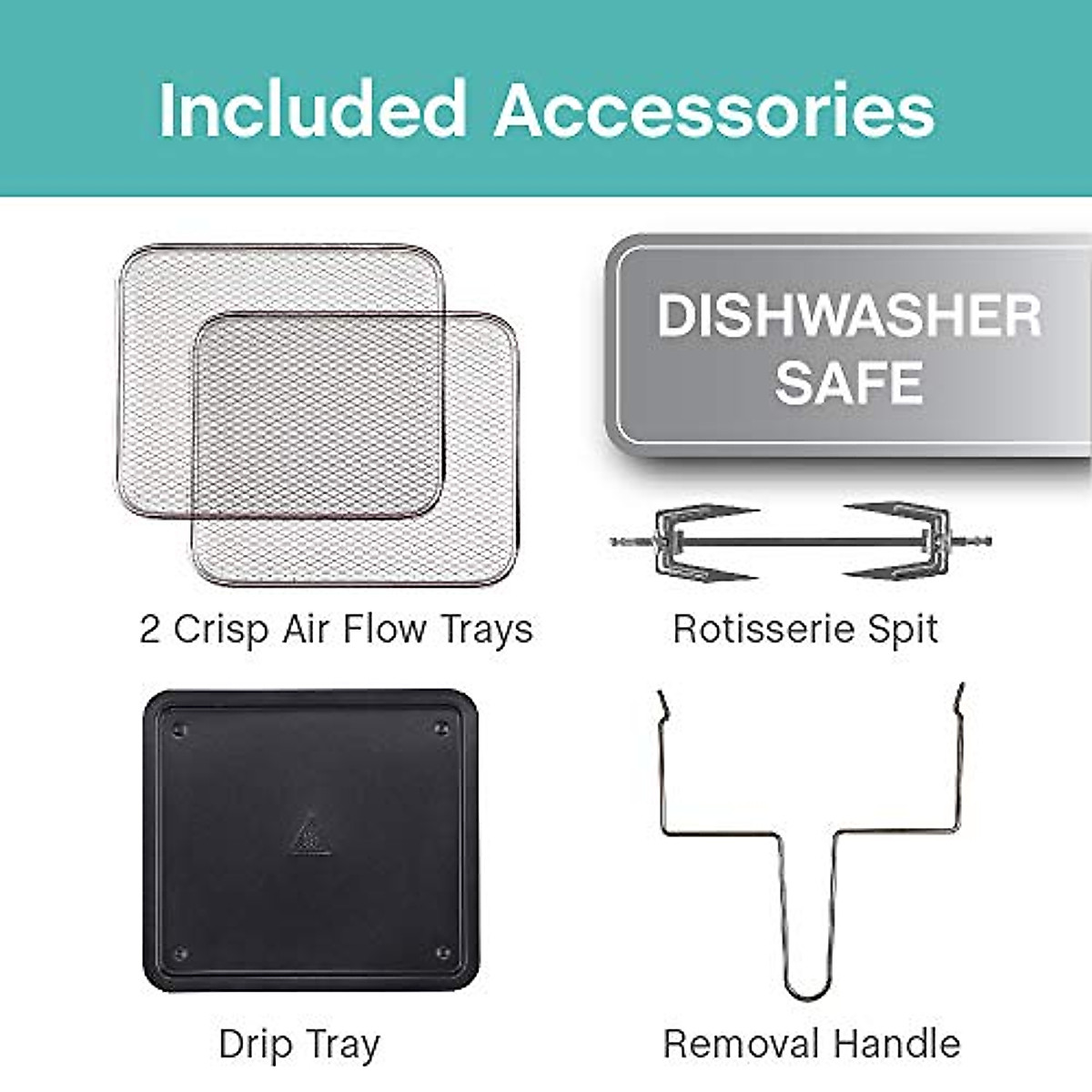 West Bend Air Fryer Oven 12.6-Quart Electric Air Fryer with 10 Digital Quick Menu Presets - Bake, Roast, Rotisserie, Dehydrate, Re-Heat, 1700-Watt, Black