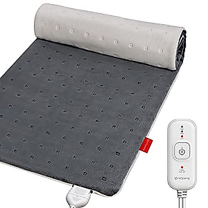 12"x24" Heating Pad for Cramps, Comfytemp Electric Heating Pad for Back Pain Relief, Large Heating Pad with 3 Heat Settings, 2H Auto Shut Off, Stay On, for Neck and Shoulders, Machine Washable