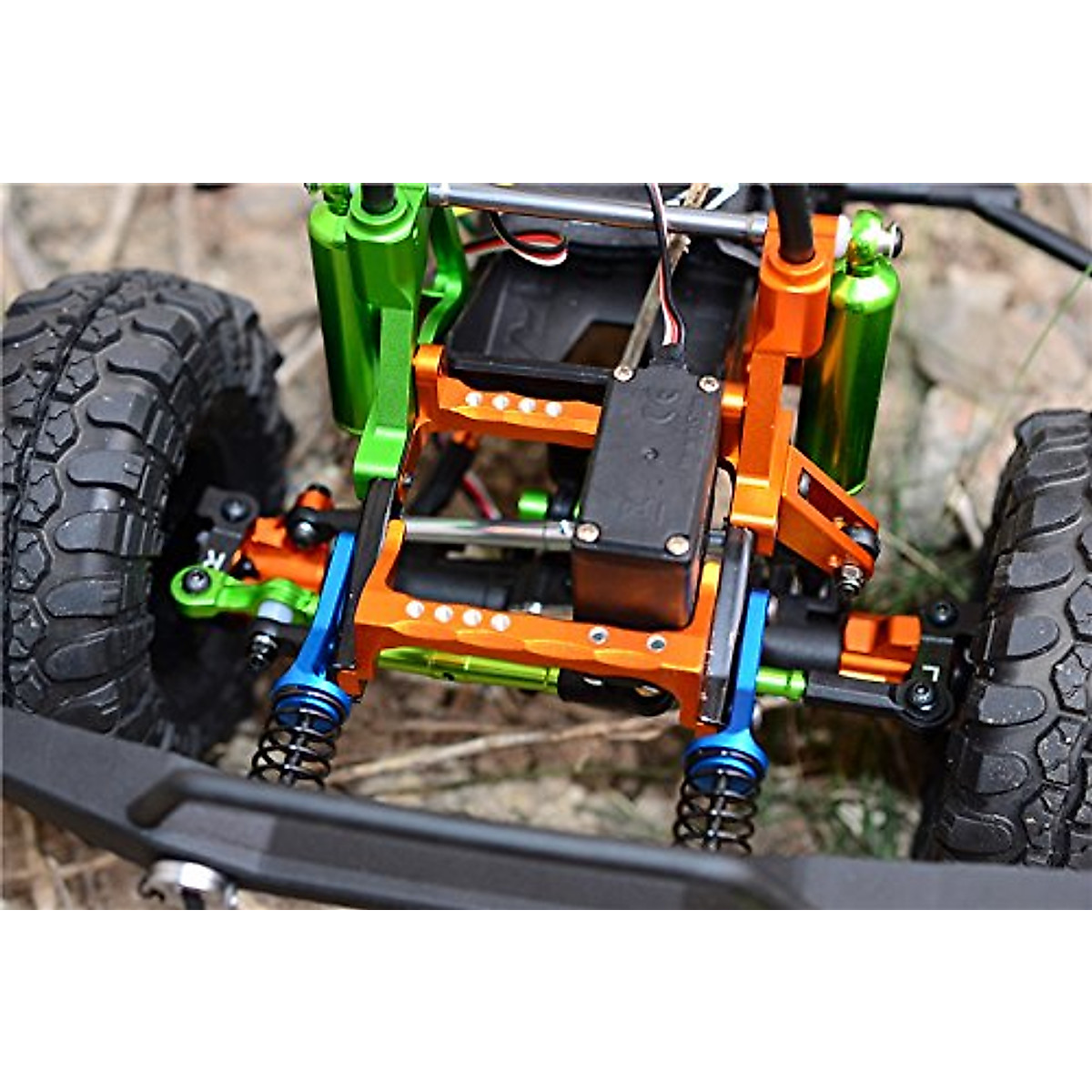 GPM For Vaterra K5 Blazer Ascender Upgrade Parts Aluminum Servo Mount - 2Pcs Set Orange