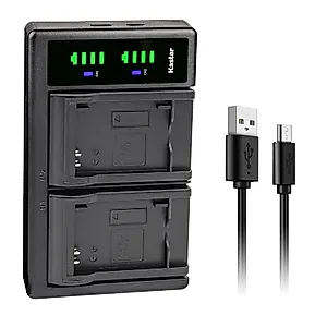 Kastar LTD2 USB Battery Charger Replacement for WASPcam 9905 Wi-Fi, WASPcam 9906 CAMO, WASPcam 9907 4K Camera, SooCoo S60 S60B Sports Action Camera, SooCoo S70 Sports Action Camera