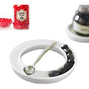 Qiuerte 2pcs Serving Spoons with Drain Hole, Stainless Steel Olive Spoon for The Jar, Pickle Spoons for Containers Canisters 7.5 inches