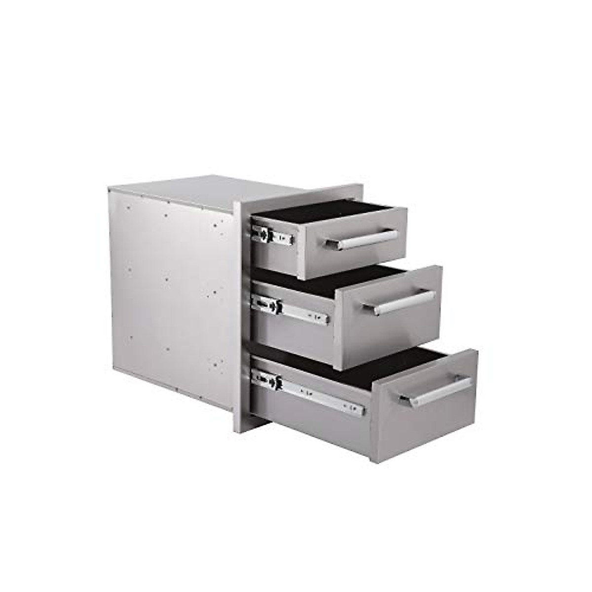 Bonfire Outdoor Kitchen Drawers Stainless Steel Built-in Triple Drawers L16.5 x W21.9 x H22 Inches Triple Layer BBQ Drawers for Outdoor Kitchen BBQ Island, 304 Stainless Steel Drawers, CBATD
