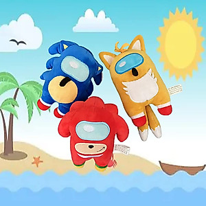 15cm/6in Sonic Plush Toy, Sonic exe Plush, Sonic Among Plush, Gift for Kids or Fans (3pcs), 6 inches