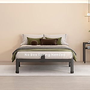 MAF 7 Inch Twin Metal Platform Bed Frame with Round Corner Legs, 3000 LBS Heavy Duty Steel Slats Support, Noise Free, No Box Spring Needed, Easy Assembly