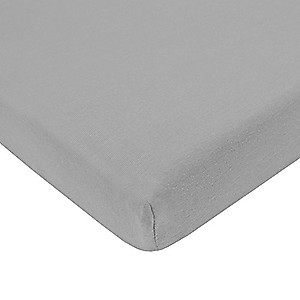 American Baby Company 100% Natural Cotton Value Jersey Knit Fitted Portable/Mini-Crib Sheet, Grey Star/Zigzag, 24" x 38" x 5", Soft Breathable, for Boys and Girls, Pack of 3