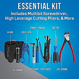 Jonard Tools TK-82 COAX Tool Kit - 8 Piece COAX Cable Network Tool Kit Featuring Coaxial Cable Stripper RG59 / RG6 / RG7 / RG11, CATV Tools and Compression Tool for Long F Connector