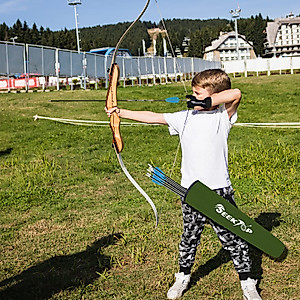 Seektop Archery Back Arrow Quiver Holder, Adjustable Foldable Archery Quivers for Arrows Bow Hunting and Target Practicing for Youth Adults (New-Green)