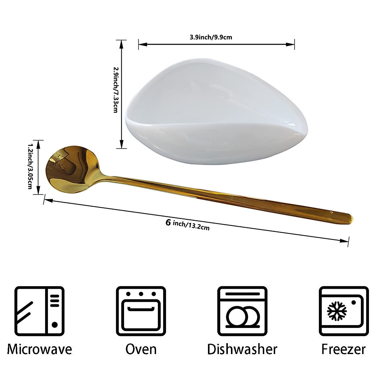 Coffee Spoon Rest and Spoon, Ceramic Coffee Spoon Holder, Small Spoon Rest for Coffee Stirrers, Teaspoon, Bar Spoon, Coffee Bar Accessories, Coffee Station Décor (Gold spoon+Spoon rest)