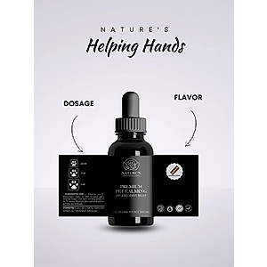 Nature's Helping Hands Premium Hemp Oil for Dogs Cats – Organic Drops for Stress Allergy Pain Relief & seizures – Calming Treats for Joint & Hip Arthritis