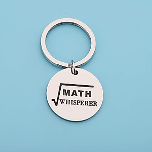 PENQI Mathematical Formula Keychain Gift Math Lovers Jewelry Math Whisperer Keychain Math Jewelry Math Lovers Jewelry Math Teacher Appreciation Gift (sliver)