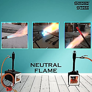 Propane Single Burner (MS) For Propane Forge and Melting Furnace Blacksmith Tool Pack Includes Valve, Hose & Regulator