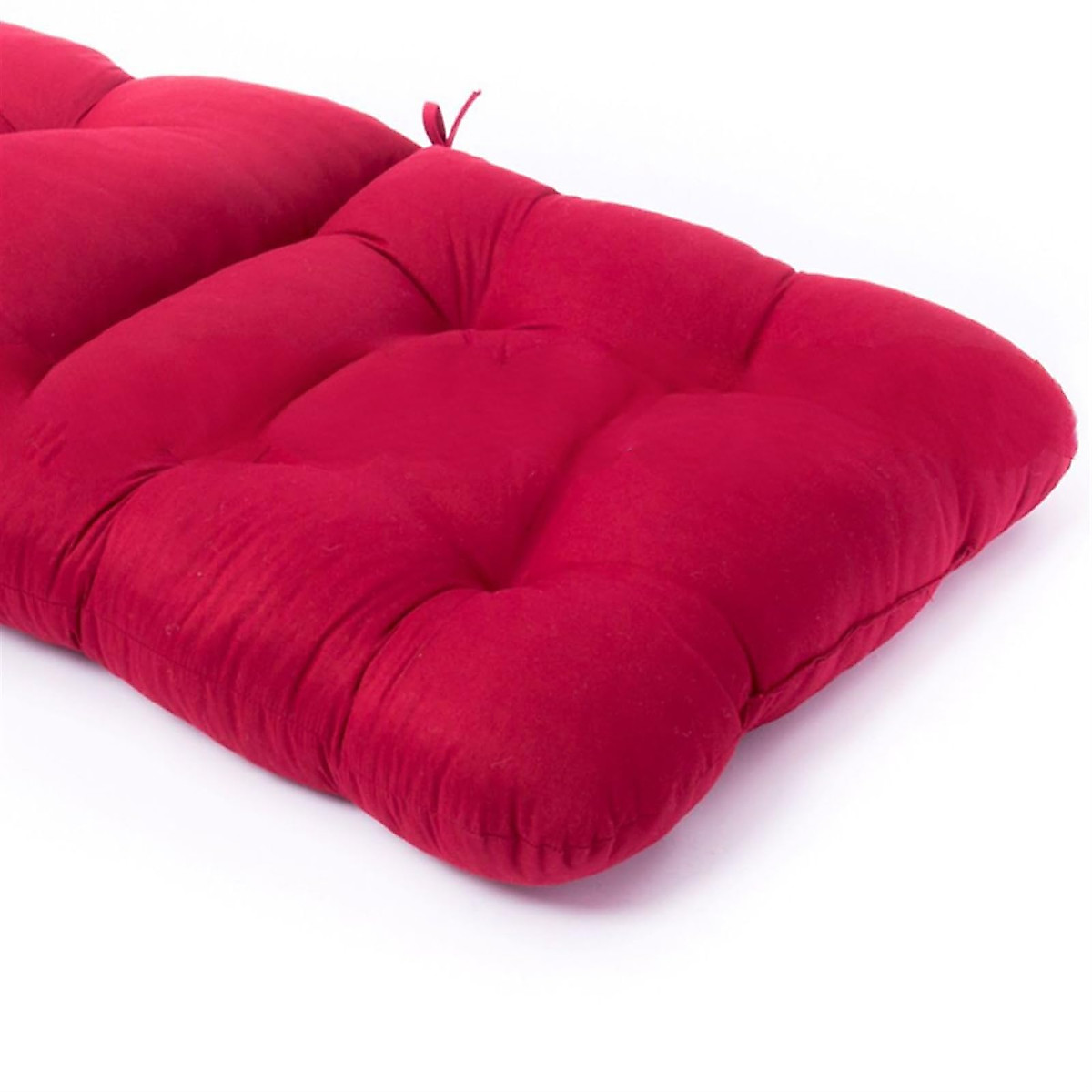 Reyox Water Resistant Tufted Chair Cushion Reversible Chair Pads for Indoor Outdoor Furniture Ivory Set of 2, 19"x19"