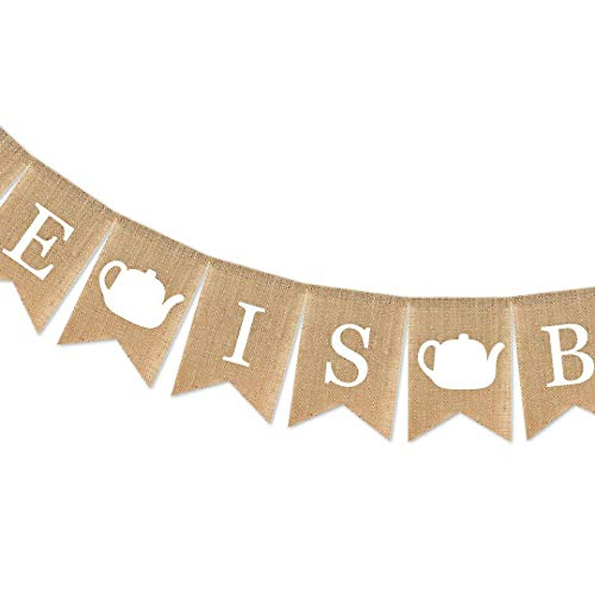 SWYOUN Burlap Love is Brewing Banner Tea Coffee Themed Bar Bridal Shower Supplies Wedding Engagement Party Garland Decoration