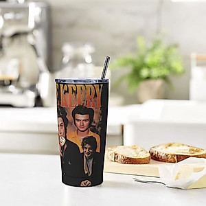 OAEWRE Joe Actors Keery Stainless Steel Mug Insulated Tumbler Coffee Mugs with Lids and Straw Double Wall Vacuum Cup 20oz