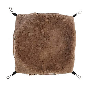 Fuerlun Small Animal Bed & Hammock, Small Pet Three-Layer Hammock for Cage, Durable Soft Plush Warm Hanging Bed & Hideout for Guinea Pig, Hamster, Ferret, Parrot