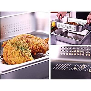 Stainless Steam Hotel Pan 1/2 Half-Size 22 Gauge Stainless Steel Anti-Jam Steam Table Pan with Lid (Lid)