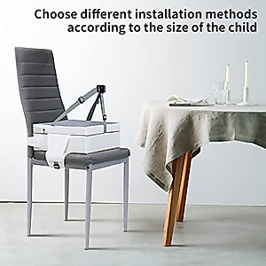 Toddler Booster Seat for Dining Table, 20-40in Child Dining Table Booster Seat with Backrest, Kid Booster Seat, Adjustable Waist Belt and Non-Slip Bottom, Waterproof Child Chair Cushion