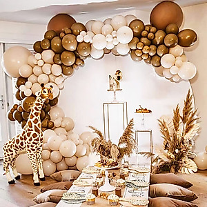 100 Pcs Nude Party Latex Balloons - 5/10/12/18 Inch Cream Balloons Beige Balloons, Neutral Color Balloons Garland Arch Kit Merry Chritmas/Graduation Balloons/Wedding/Party decorations