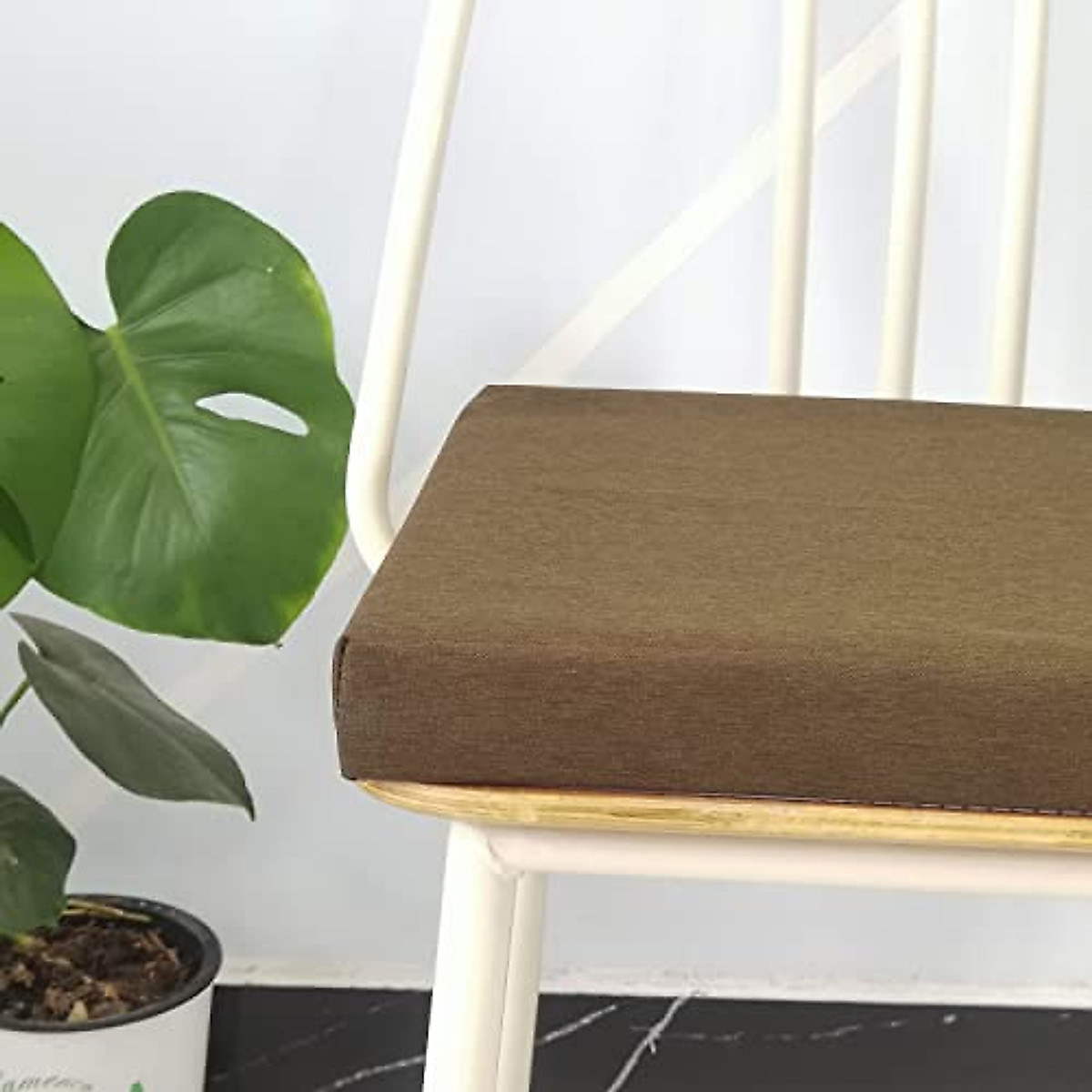 Kiyeocca Waterproof Throw Pillow for Custom Cushions, Anti-Scratch Patio Bench Pillow, Lawn Garden Bench Porch Swing Cushion with Ties, Outdoor Couch Cushion Decoration Pillow