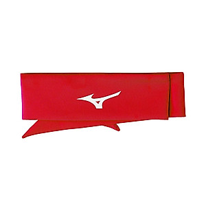 Mizuno Knotted Headband, Red, One Size Fits Most
