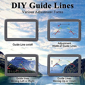 AMTIFO Backup Camera HD 1080P Rear View Monitor for Car Truck Camper Minivan Reverse Cam System License Plate Waterproof Clear Night Vision DIY Guidelines A2