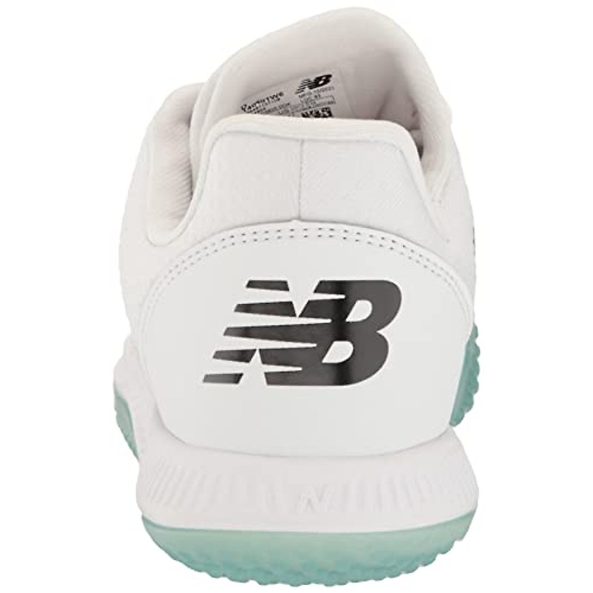 New Balance Men's FuelCell 4040 V6 Turf-Trainer Baseball Shoe, White/Black, 9