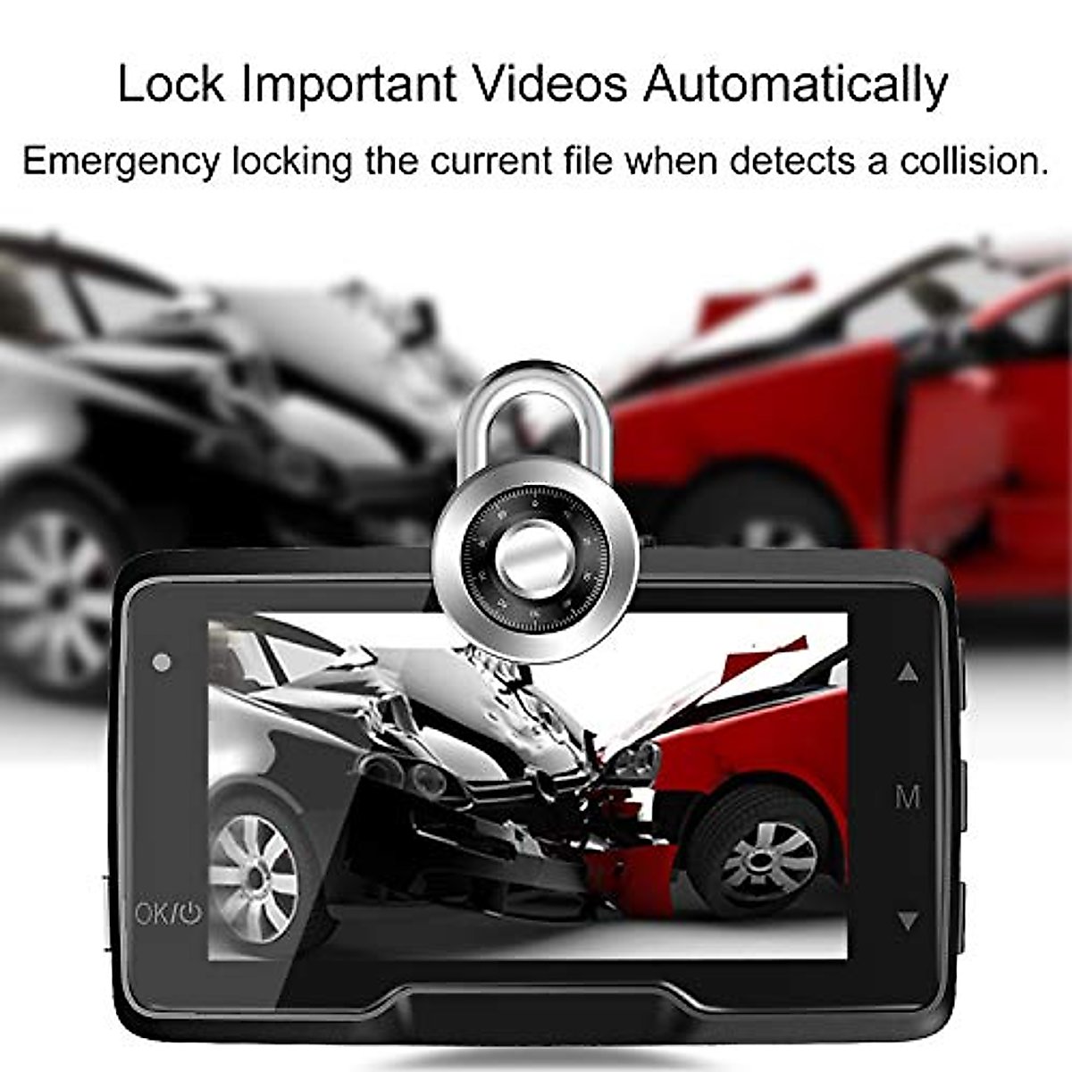 Dash Cam Front 1080P FHD, GOODTS Car Camera with 2.45 Inch Screen, Mini Dash Camera for Cars, Dashboard Camera with 170° Wide Angle, G-Sensor, Parking Monitor, Loop Recording