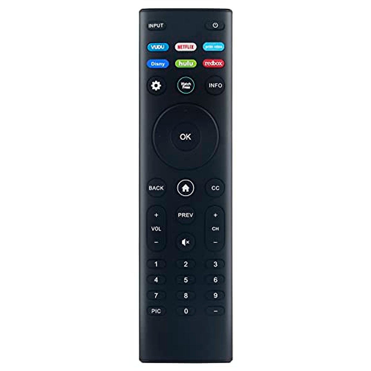 XRT140L XRT140 Replace Remote Control fit for Vizio TV D32F4-J01 D24F4-J01 D40F-J09 D43F-J04 D24F-J09 D24H-J09 D32F-J04 D32H-J09 OLED55-H1 with Vdu Netflx P-Video Disny Hlu Rdbox Button Key
