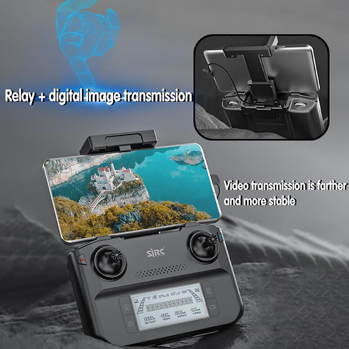 F22PRO Drone with Camera for Adults 4K HDR,2.17mile digital image transmission,FPV drones,0.07mile flying height 2 Batteries,60Mins Flight Time with GPS+optical flow dual positioning,Automatic return,EIS Anti-shake gimbal,Forward obstacle avoidance,Foldin
