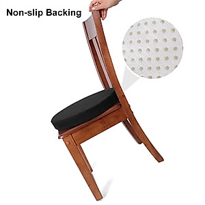 Tromlycs Round Chair Seat Cushion Pad 16 inch for Circle Stool Chairs Non Slip Decorative Foam Cushion Pillow, 1 Piece, 16 x 16 inches, Black