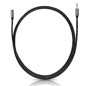 Zeskit Premium 3.5mm Jack Male to Female AUX Audio Extension Cable, TRRS 4 Poles for Headphones with Mic, Speakers - 6ft