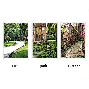 Trash can Metal Trash Can Removable Inner Bucket Decoration Waste Bin Park Restaurant Garden Outdoor Ashtray Big Rubbish Bin Trash Bin