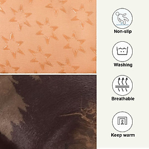 YETTASBIN Western Cowboy Crate Pet Bed, Portable Washable Dog Cat Mat, Soft Comfortable Pet Mattress with Non-Slip Bottom for Dogs Cats Sleeping, 36 x 24 Inch