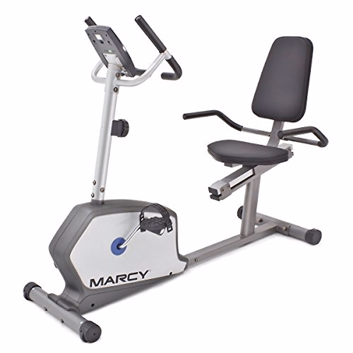 Marcy Recumbent Exercise Bike with Adjustable Seat and 8 Resistance Levels, 300 Pound Capacity NS-1201R
