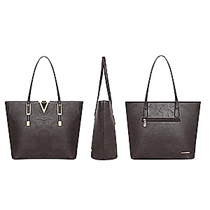 Montana West Tote Handbags for Women Vegan Leather Shoulder Bag Large and Medium 2PCS Purses Set B2B-MWC2-034CF