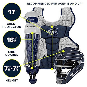 Rawlings | VELO 2.0 Catcher's Set | Baseball | Adult 15+ | Black/Graphite