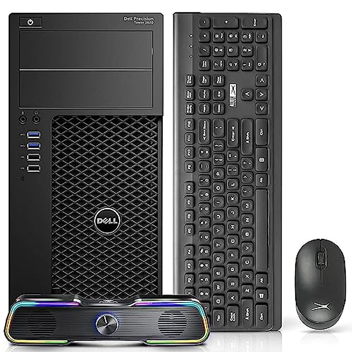 Dell Tower Computers Precision 3620 Desktop PC,Intel i7-6700,32GB DDR4 512GB NVMe SSD+2TB HDD + RGB Speaker Windows 10 Pro