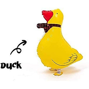 GUGELIVES Walking Animal Balloons Foil Farm Animals Balloon Airwalker Set For Birthday Party BBQ Parties Décor Decoration (Pony,Duck,Rooster,Cow,Pig,Sheep) (6 Pack)