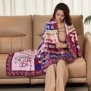 DecorSIXT Daughter Blanket from Mom Gifts for Daughter from Dad - to My Daughter 60" X 80" Bed Blanket - Christmas Birthday Present for Teen Daughter from Mom