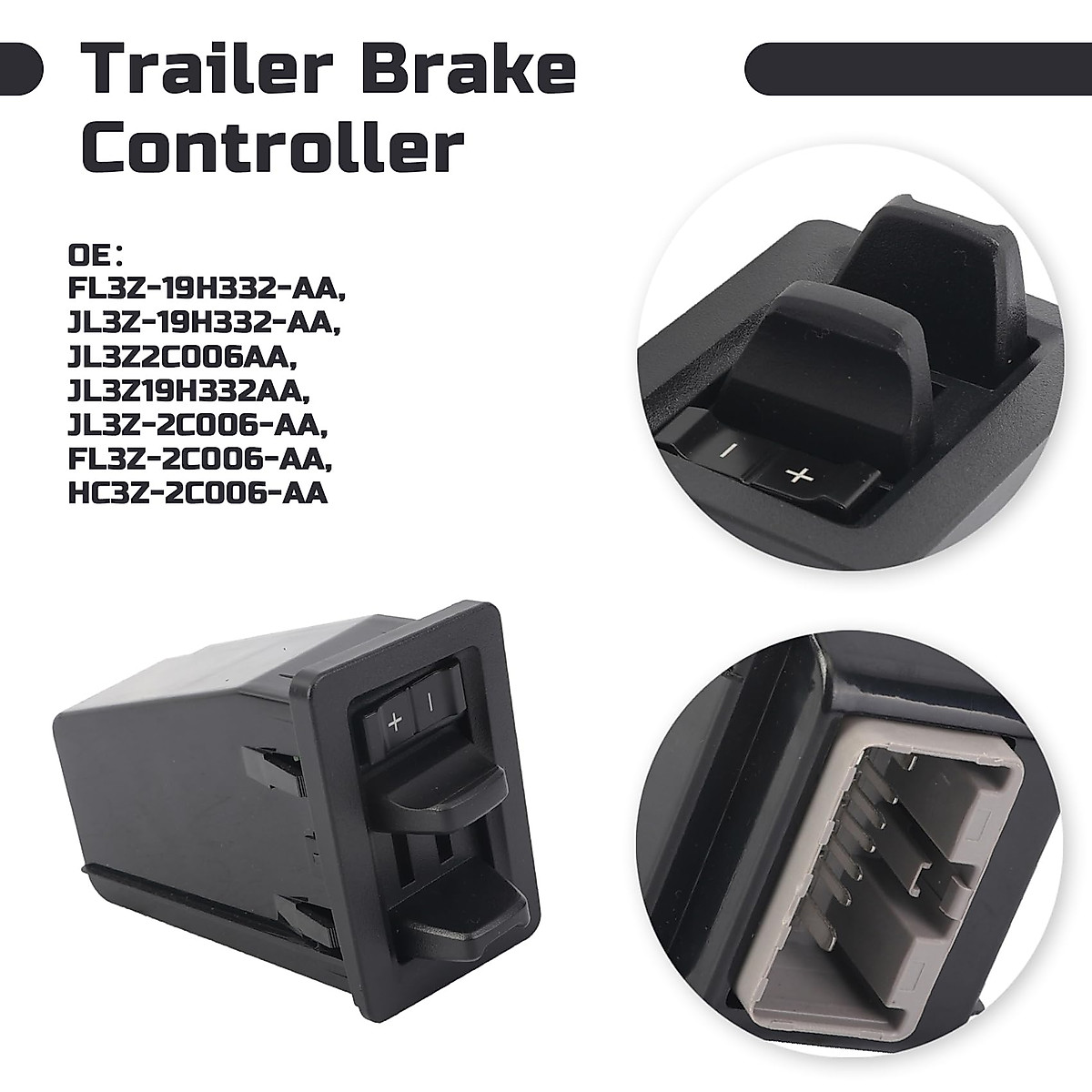 JUEDIMA in-Dash Trailer Brake Controller Module Kit Fits for F150 2015-2020 | Replace Part # FL3Z-19H332-AA, JL3Z-19H332-AA, JL3Z2C006AA
