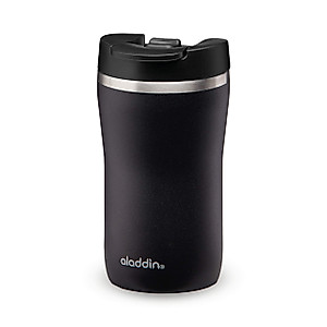 Aladdin Keeps Hot for 2.5 Hours-BPA-Free-Dishwasher Safe, Stainless Steel, Black, 0.25L