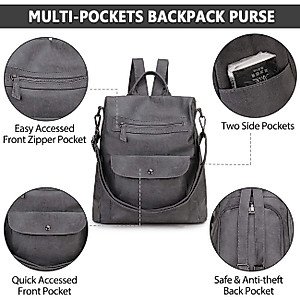 Backpack Purse for Women,Fashion Anti-Theft PU Leather Travel Shoulder Bag for Ladies Large Satchel VONXURY