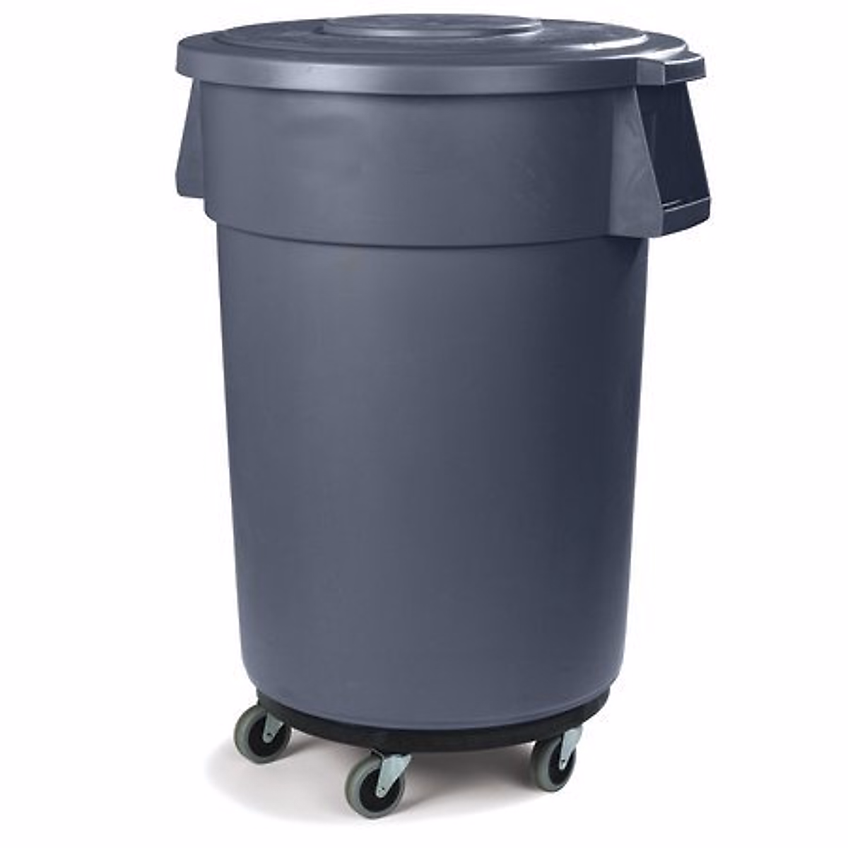 Tiger Chef Commercial 5 Caster Trash Can Dollies, 18-inch by 6-inch, Black Plastic Dolly with Casters, Perfect Fit for Round Trash Cans, Waste Container Dollies Trash Dolly (2 Pack)