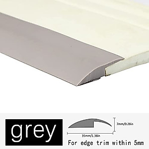 iZiv 6.56 FT PVC Floor Transition Strip, Peel and Stick Molding Trim for Threshold Transitions with a Height Less Than 5 mm, Carpet & Floor Edging Trim, Carpet to Tile Transition Strip