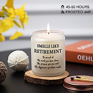 Scented Candles Retirement Gifts for Women or Men, Best Happy Retirement Gift for Mom Sister Grandma Her Friend Coworker Teacher Boss Employee Retire Presents, Lavender