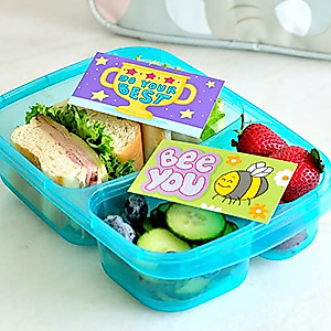 Youngever 300 Pack Lunch box cards for kids, 50 Unique Design, Lunch Box Notes, Motivational and Inspirational Thinking Cards