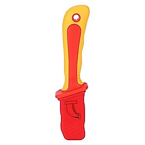 Insulation Electrician Blade, 210mm Red Insulation Electrician Knife, IEC60900 1000V Anti-magnetic Electrician Knife, for Instrument Installation and Circuit Breaking