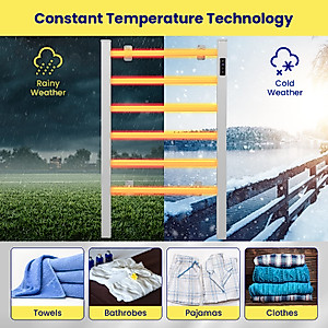 Tangkula Towel Warmer, Freestanding & Wall Mounting 6 Bars Heated Towel Rack w/Timer, LED Display, Overheat Protection & Constant Temperature Control, Aluminum Towel Drying Shelf for Bathroom